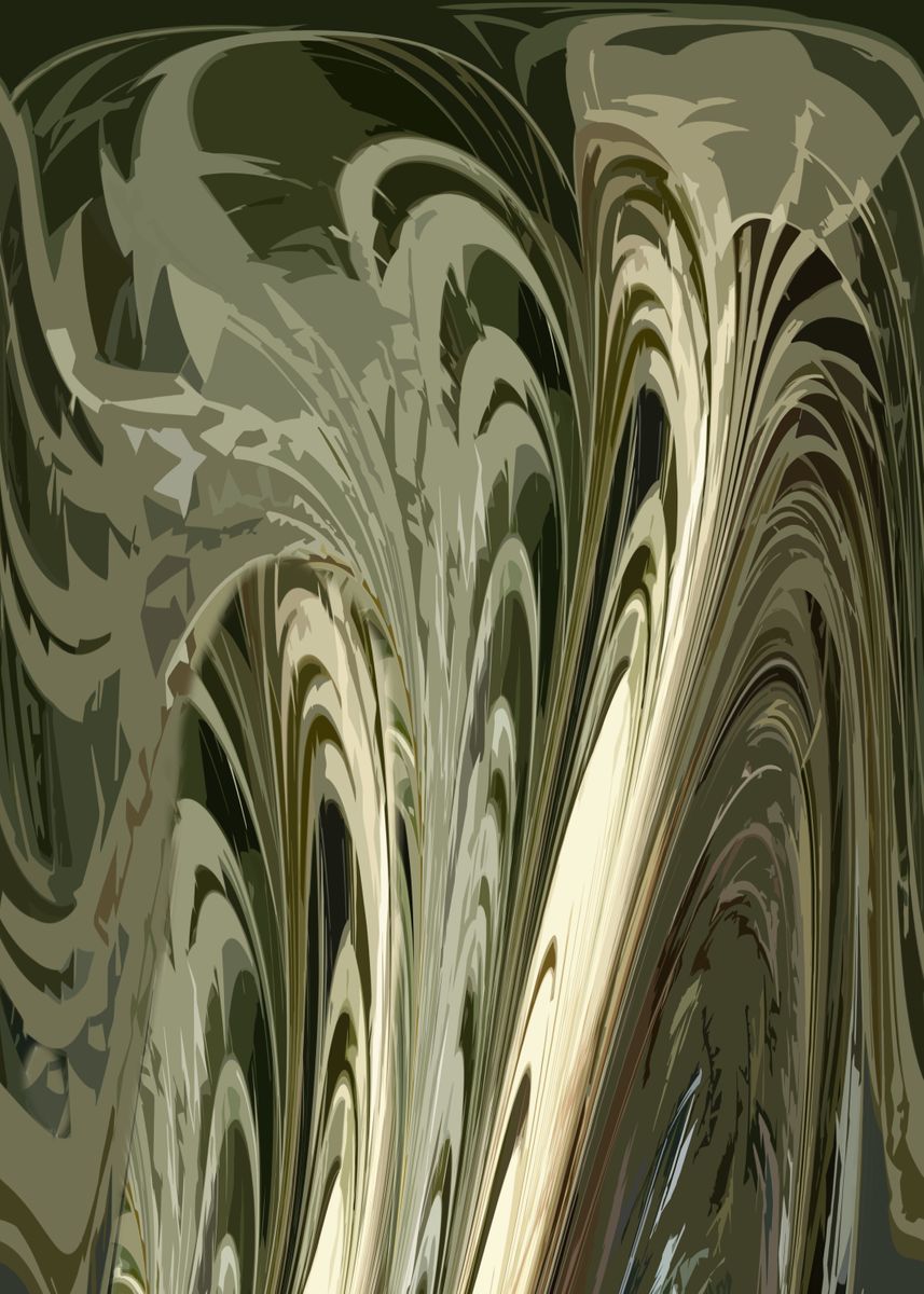 ' Olive Green Effects' Poster, picture, metal print, paint by Gani ...