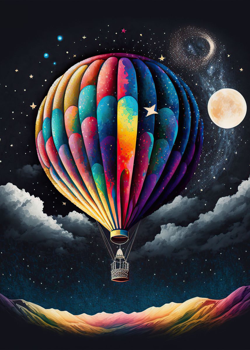 'Air balloon' Poster by Raheel Hollis | Displate
