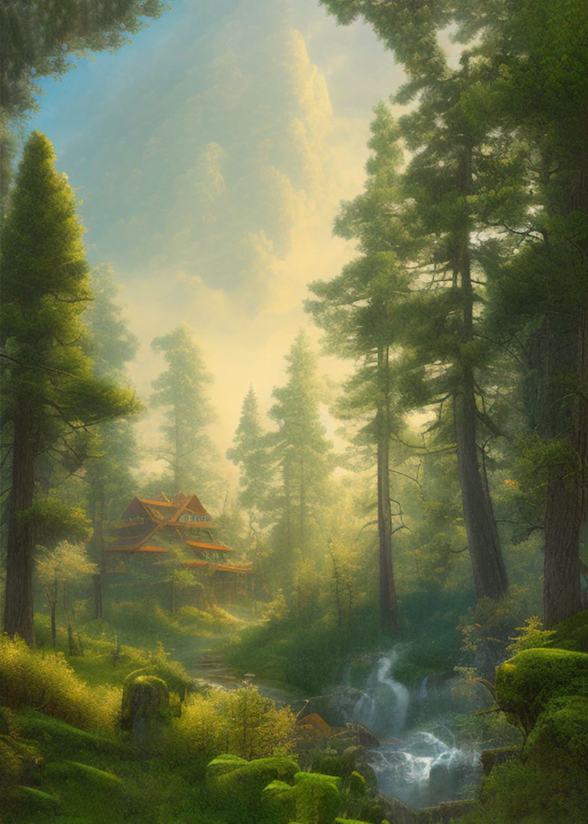 'Beautiful landscape' Poster, picture, metal print, paint by Julia ...