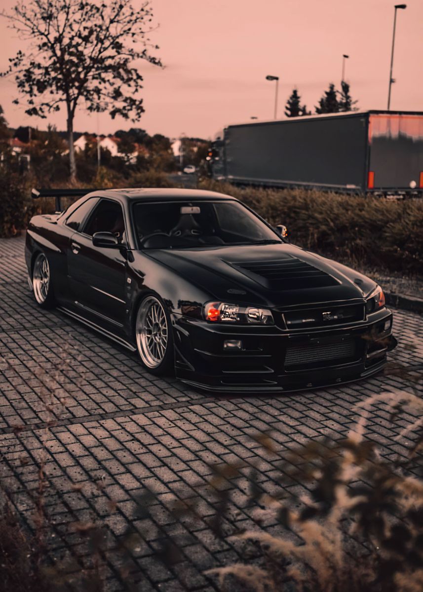 'Nissan GTR R34' Poster, picture, metal print, paint by Richard Art ...