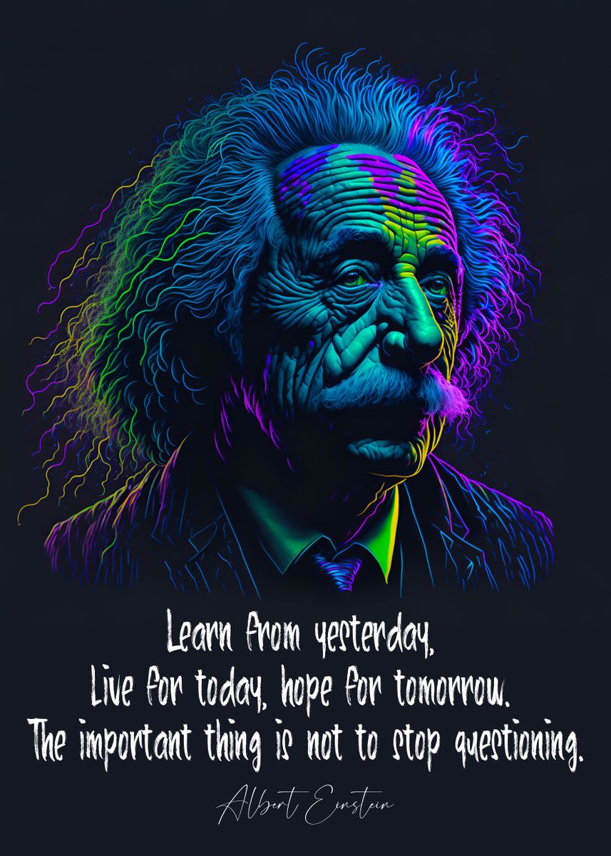 'Albert Einstein ' Poster, picture, metal print, paint by Arts and ...