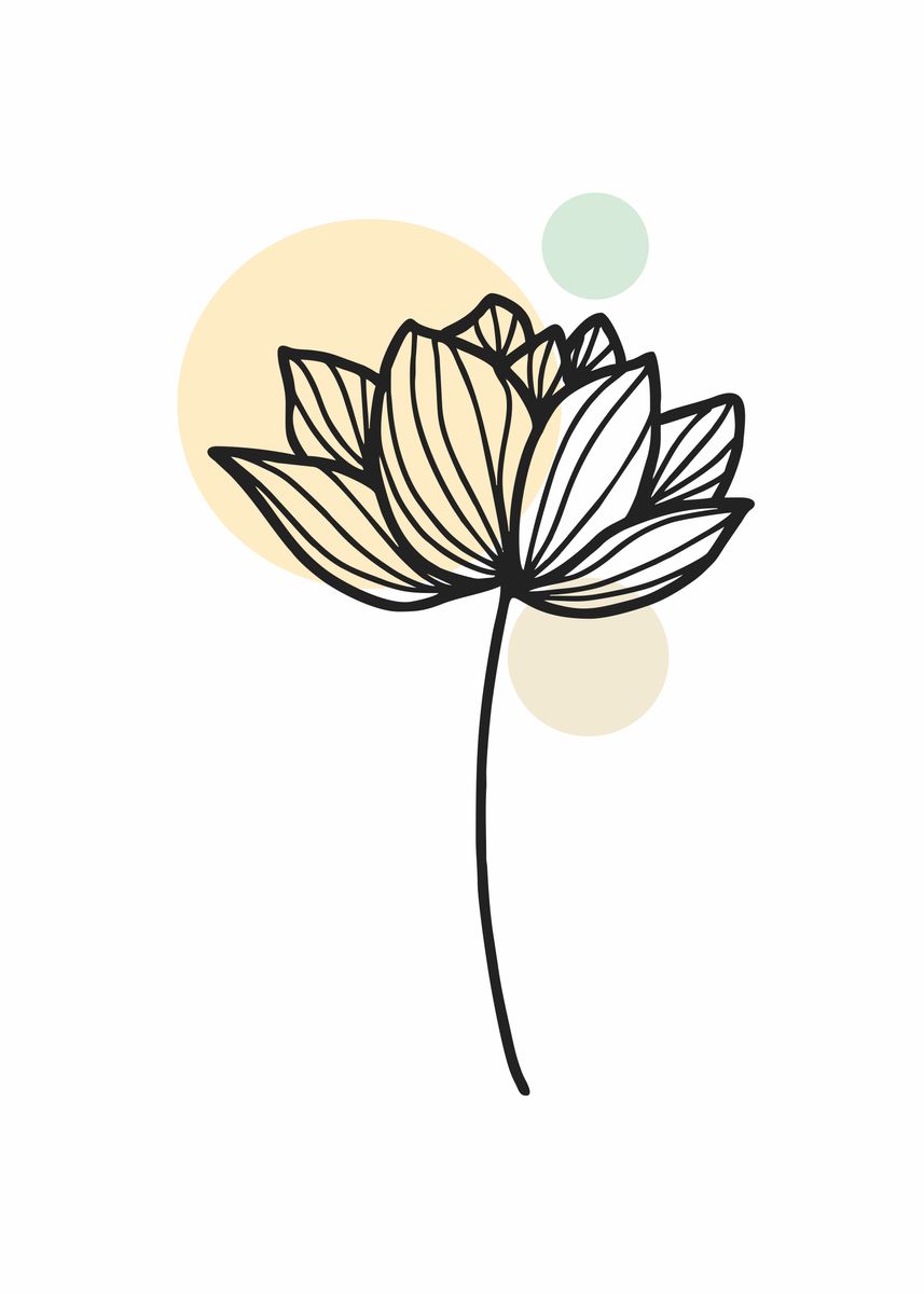 'hand drawn flower' Poster by Ratna Mutia Dewi | Displate