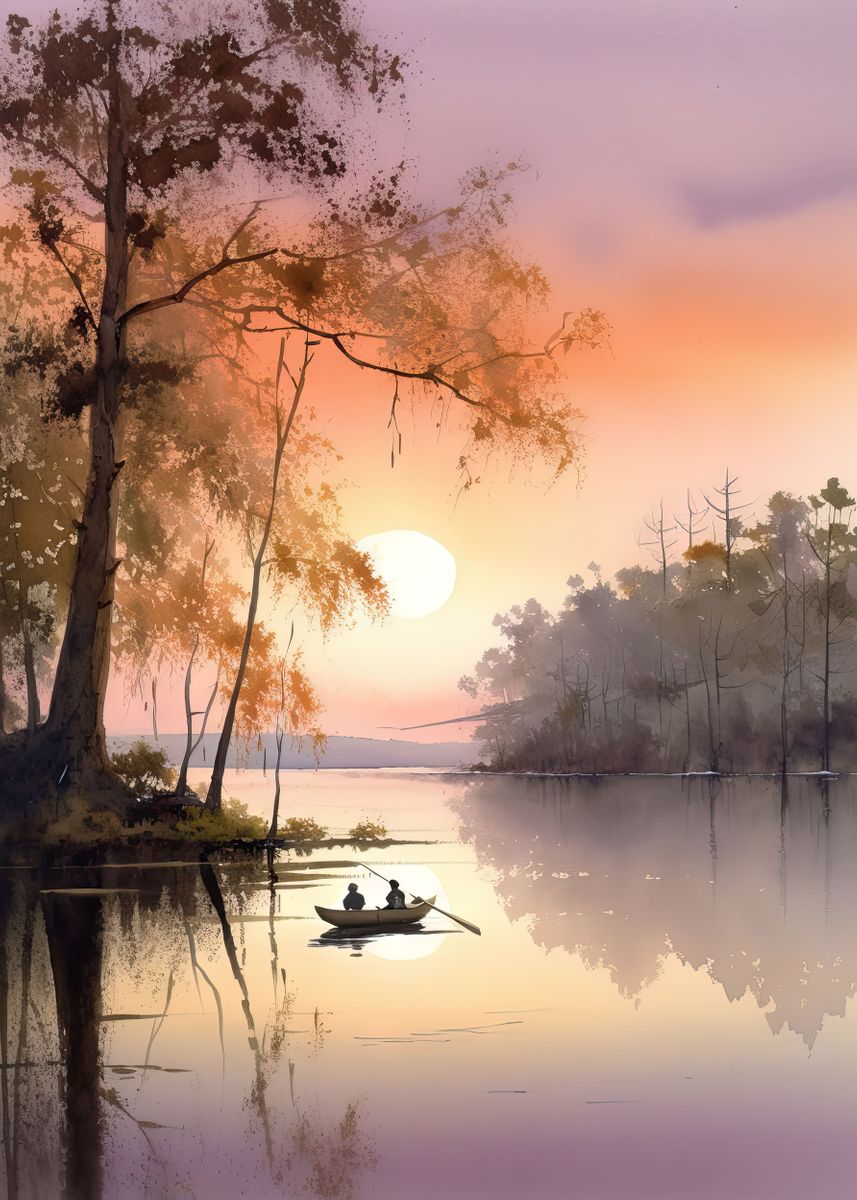 'Twilight Reverie' Poster by Michael Strevens | Displate