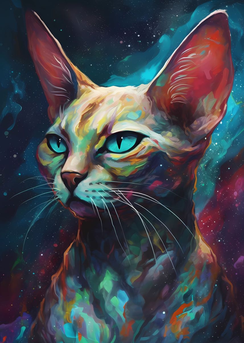 'Sphynx Cat Fantasy world' Poster by Anastasia World | Displate