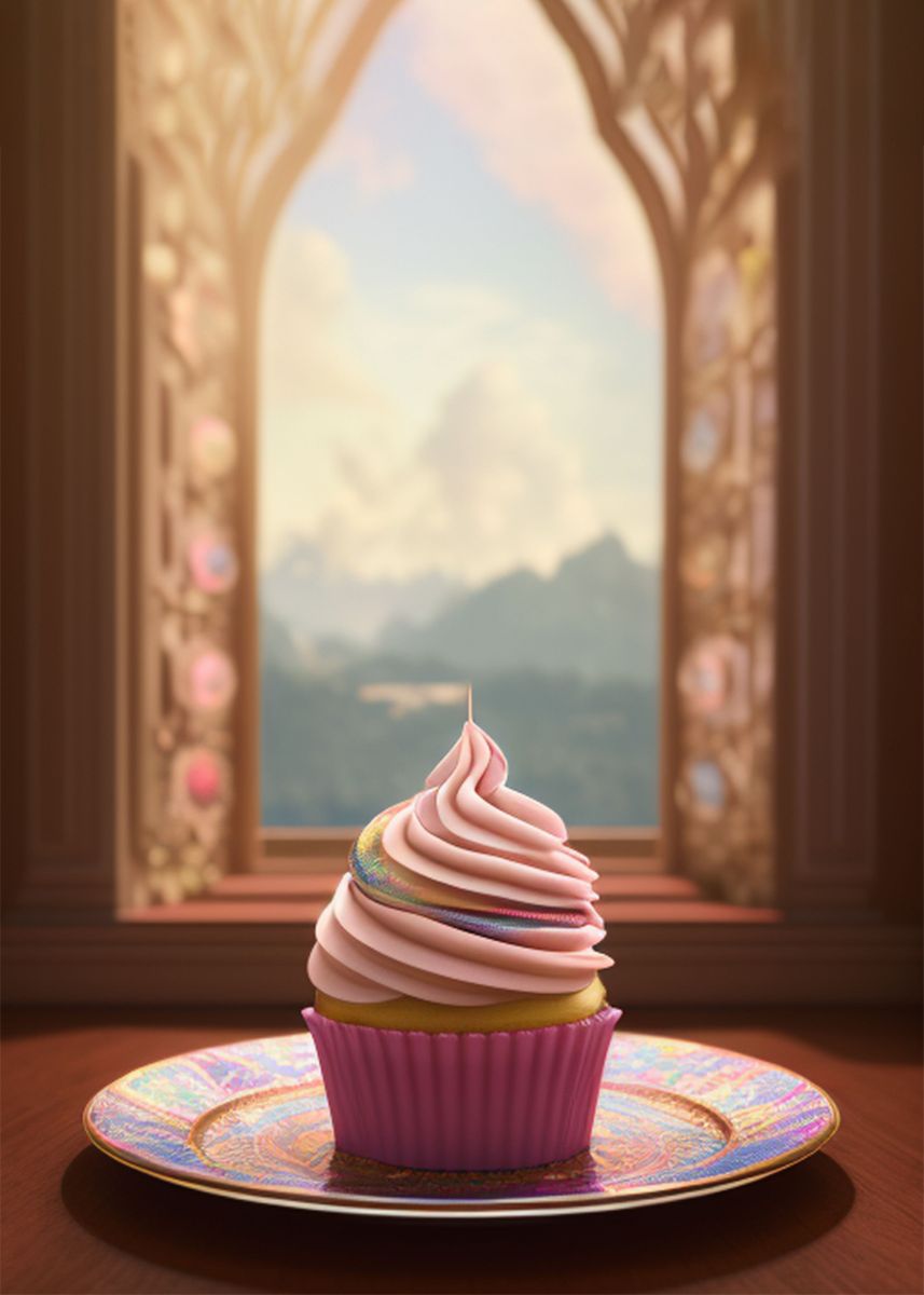 'Fantasy Cupcake' Poster, picture, metal print, paint by Julia Rudens ...