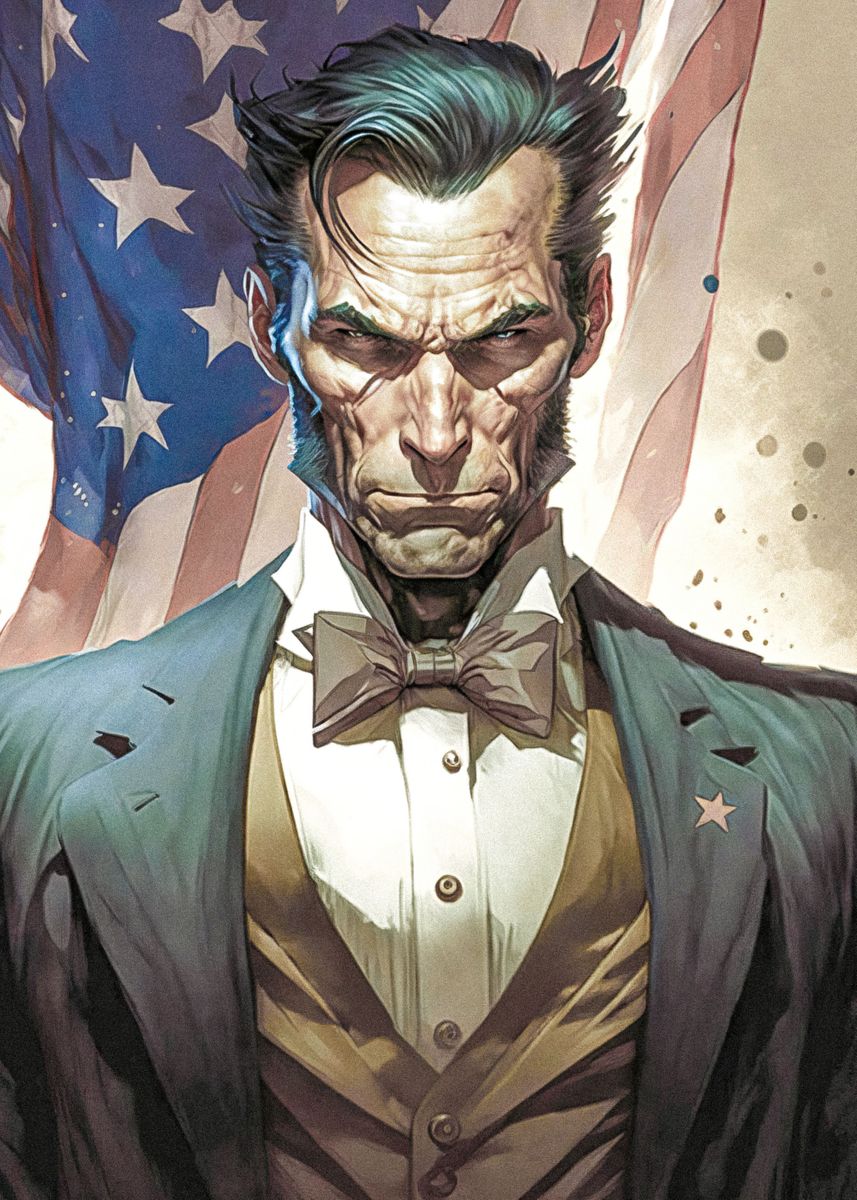 'President Abraham Lincoln' Poster, picture, metal print, paint by ...