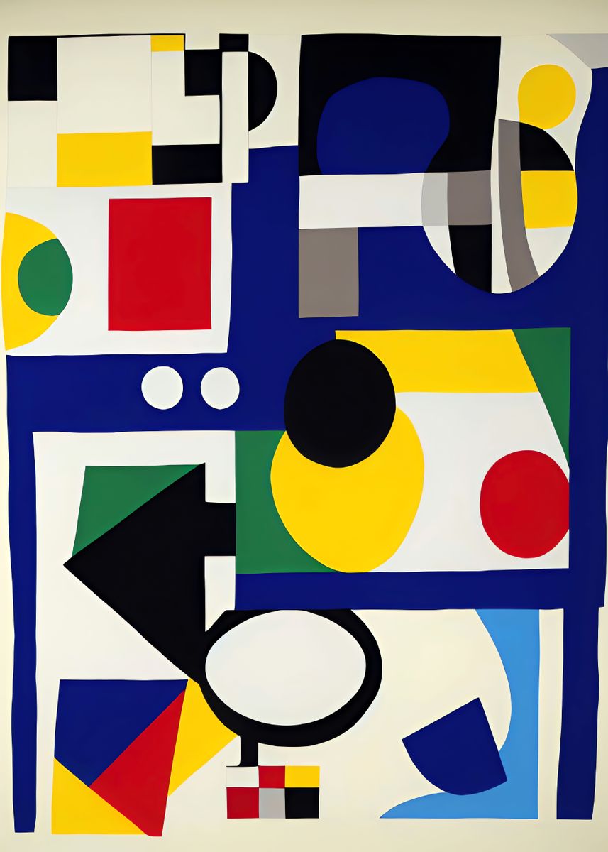'BAUHAUS PAPER COMPOSITION' Poster, picture, metal print, paint by ...