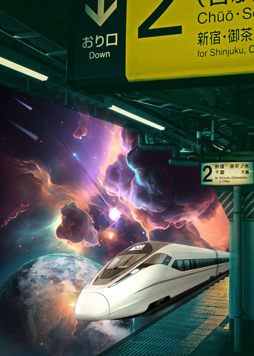 'Space Train ' Poster by Alyx Will | Displate