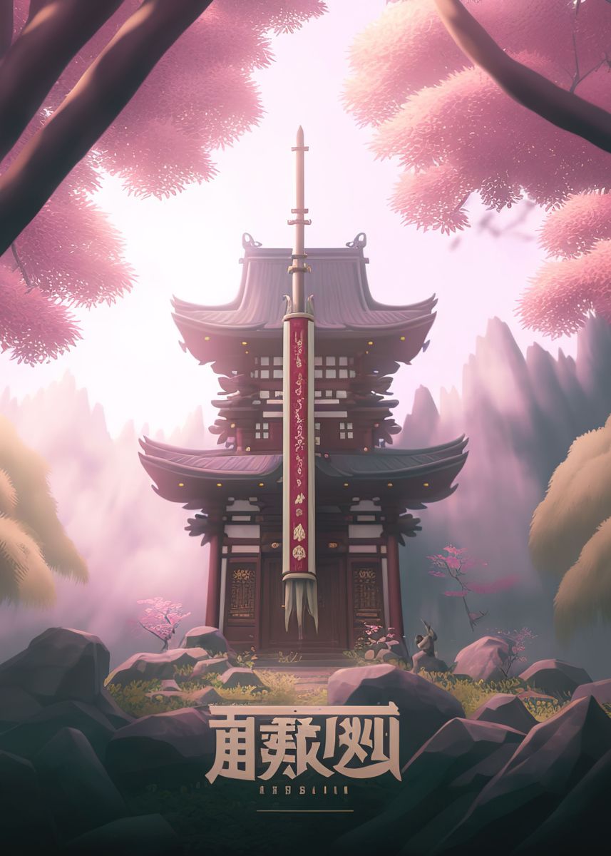 'Japanese lanscape' Poster, picture, metal print, paint by newton ...