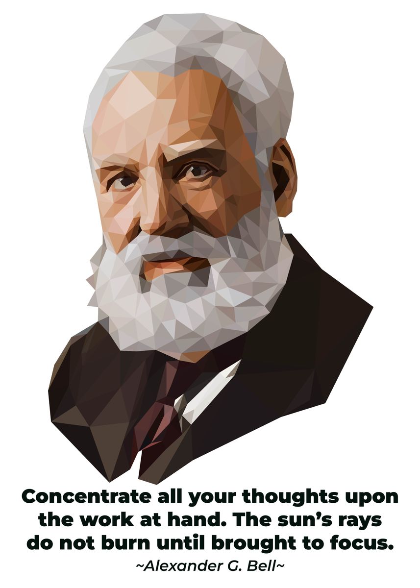 'Alexander Graham Bell' Poster, picture, metal print, paint by frmn ...