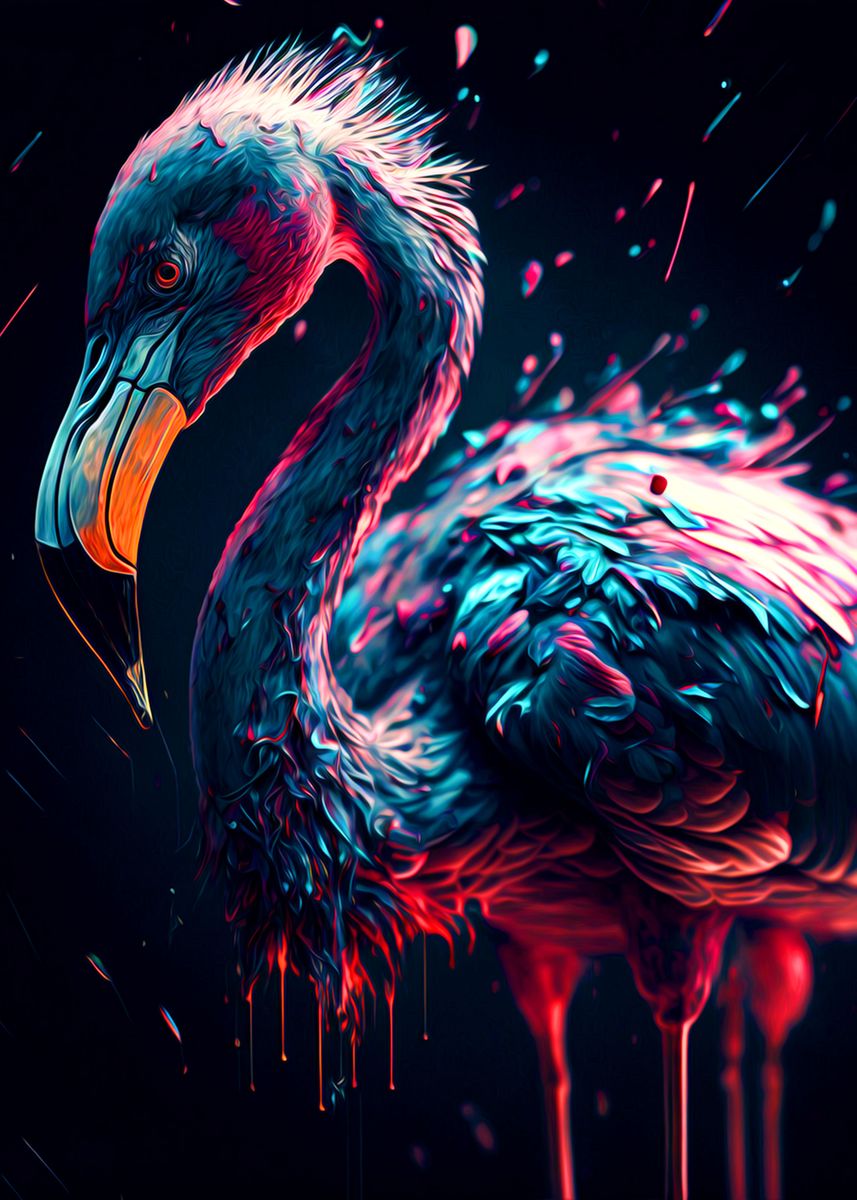 'Flamingo' Poster by Sunny Artist | Displate