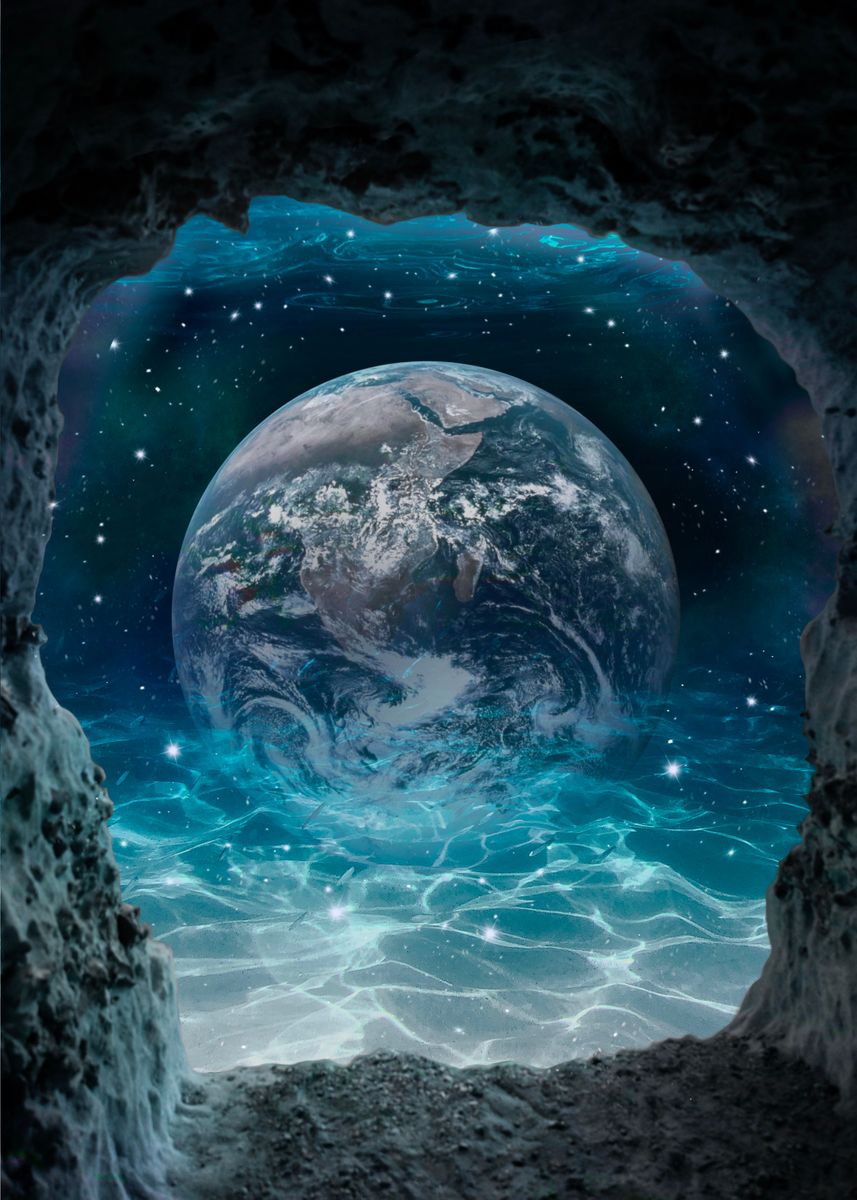 'sapce is sea' Poster, picture, metal print, paint by yunur mawan ...