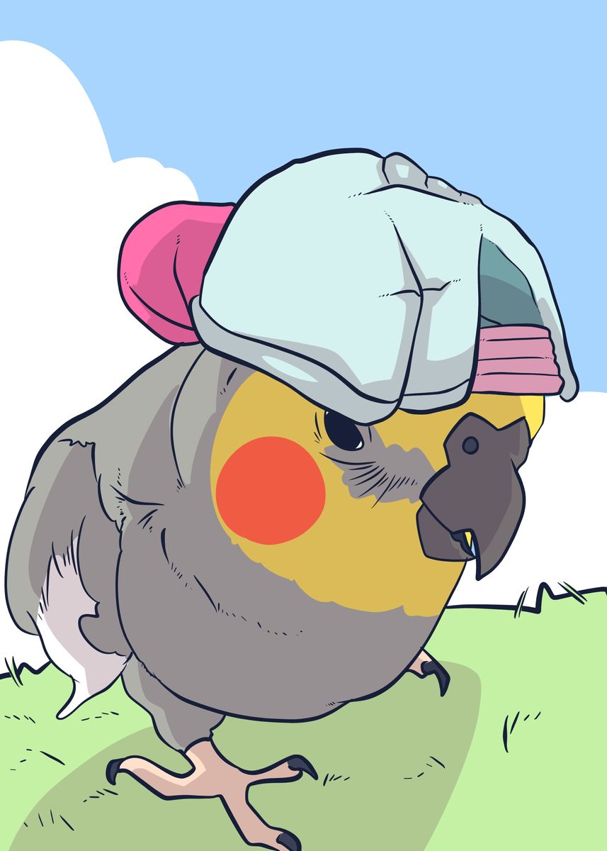 'cool drip bird' Poster, picture, metal print, paint by hafis ...