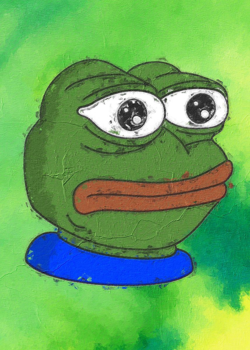 'Pepe the frog' Poster, picture, metal print, paint by Meme Daily ...