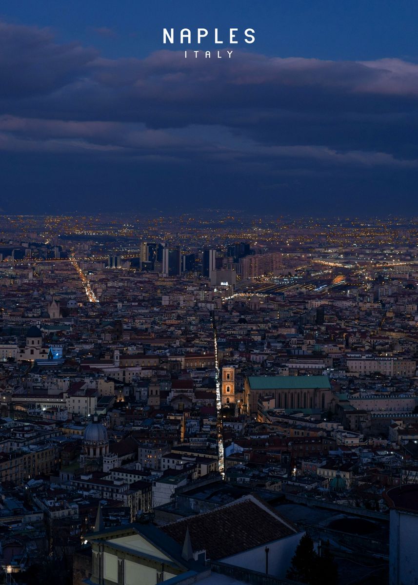 'Naples ' Poster, picture, metal print, paint by Famous City | Displate