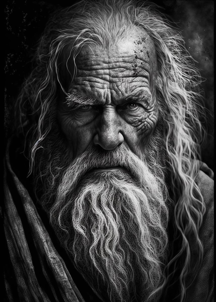 'Old Wizard' Poster, picture, metal print, paint by Fantasy Realm ...
