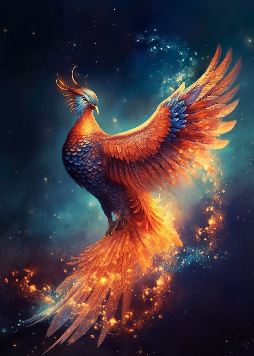 'Pheonix Galaxy Universe' Poster, picture, metal print, paint by ...