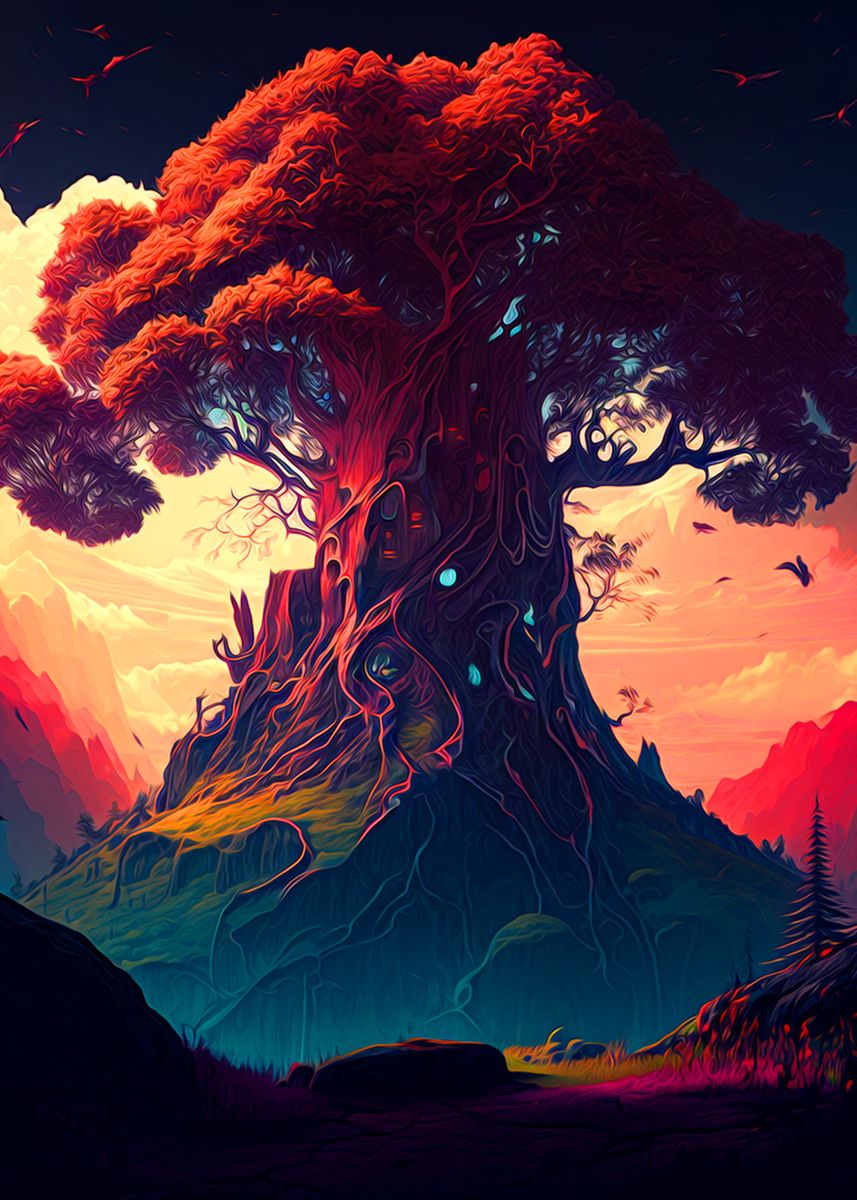 'Fantasy Landscape' Poster, picture, metal print, paint by Jimmy Rabsi ...