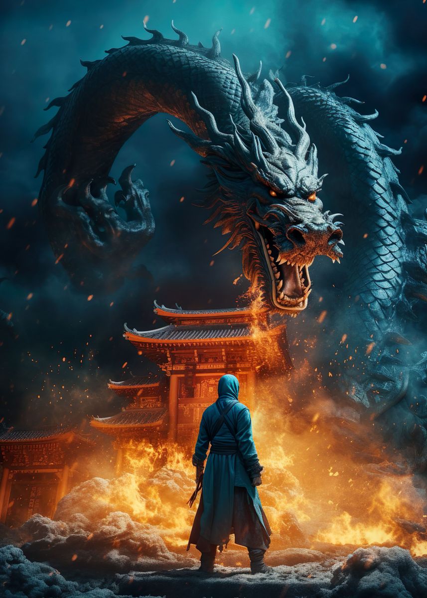 'The Dragon Lord' Poster, picture, metal print, paint by TESSERACT 07 ...