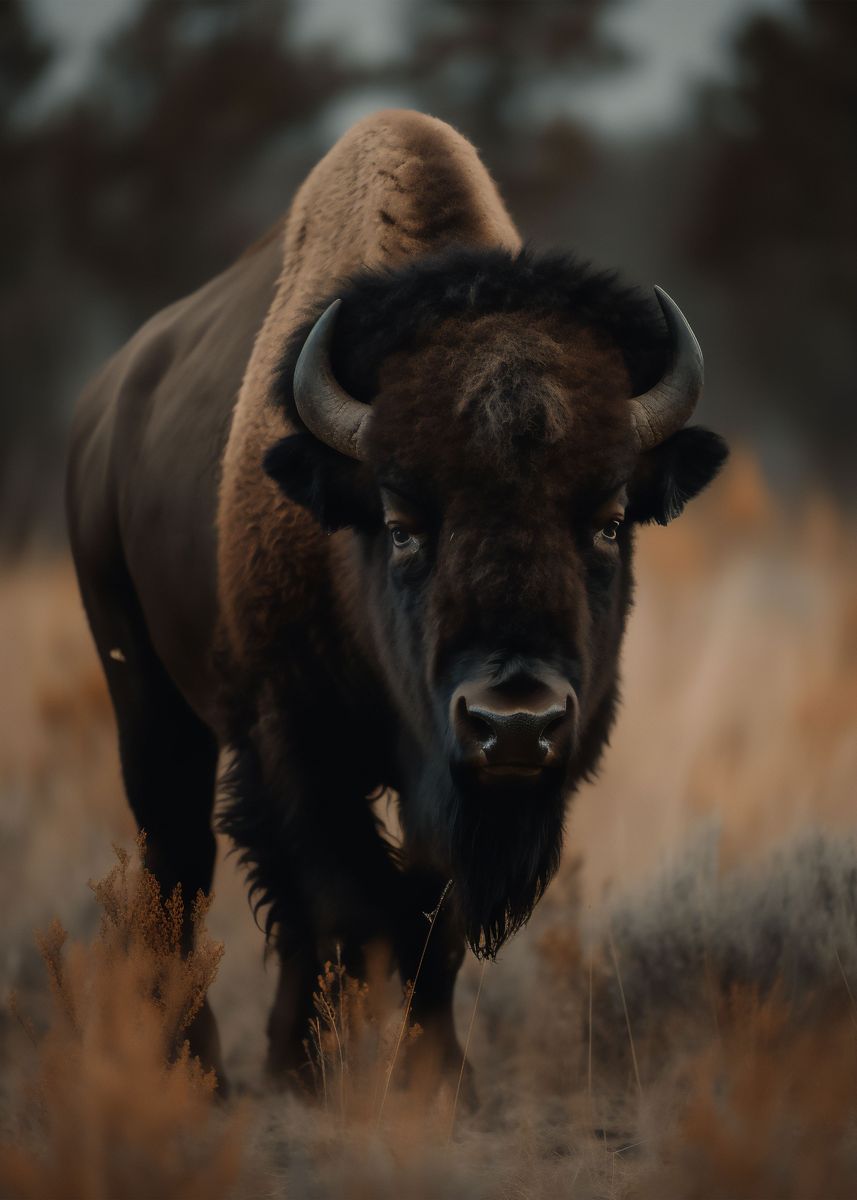 'Regal Bison' Poster, picture, metal print, paint by Zooscape Wildlife ...