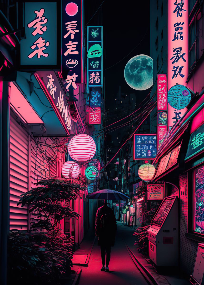 'Tokyo neon ' Poster, picture, metal print, paint by Anime Poster ...