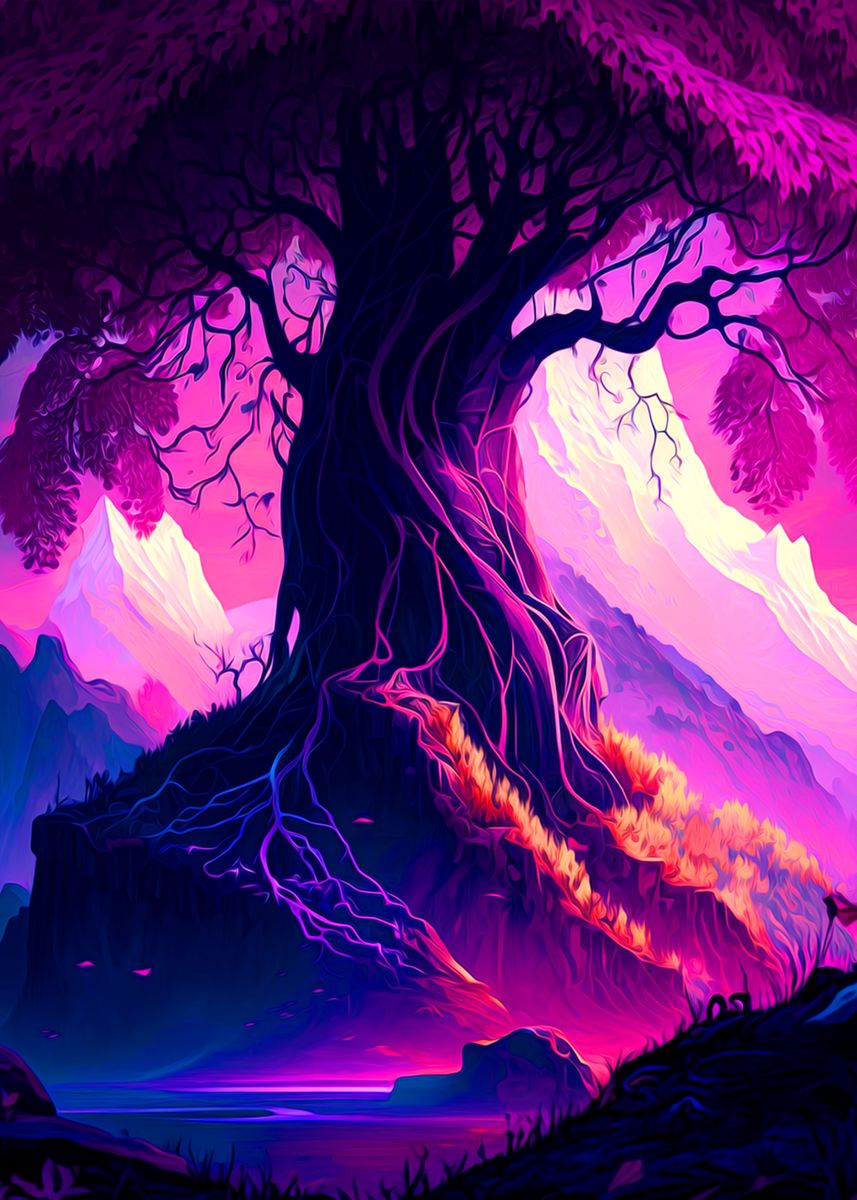 'Fantasy Landscape' Poster by Jimmy Rabsi | Displate