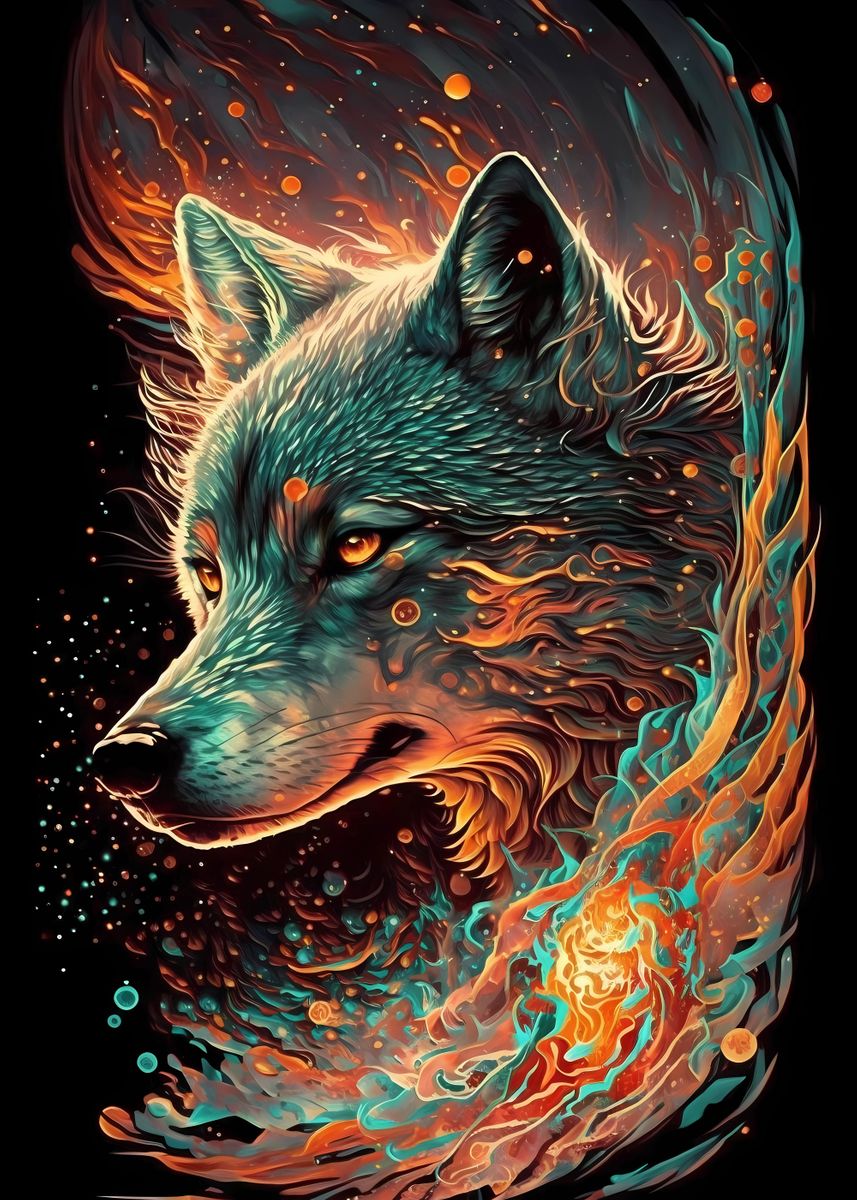 'Wolf Enchanted forest' Poster by Breanna Danley | Displate