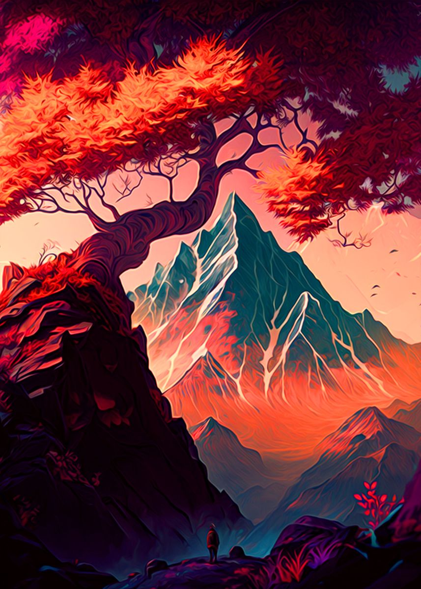 'Fantasy Landscape' Poster by Jimmy Rabsi | Displate