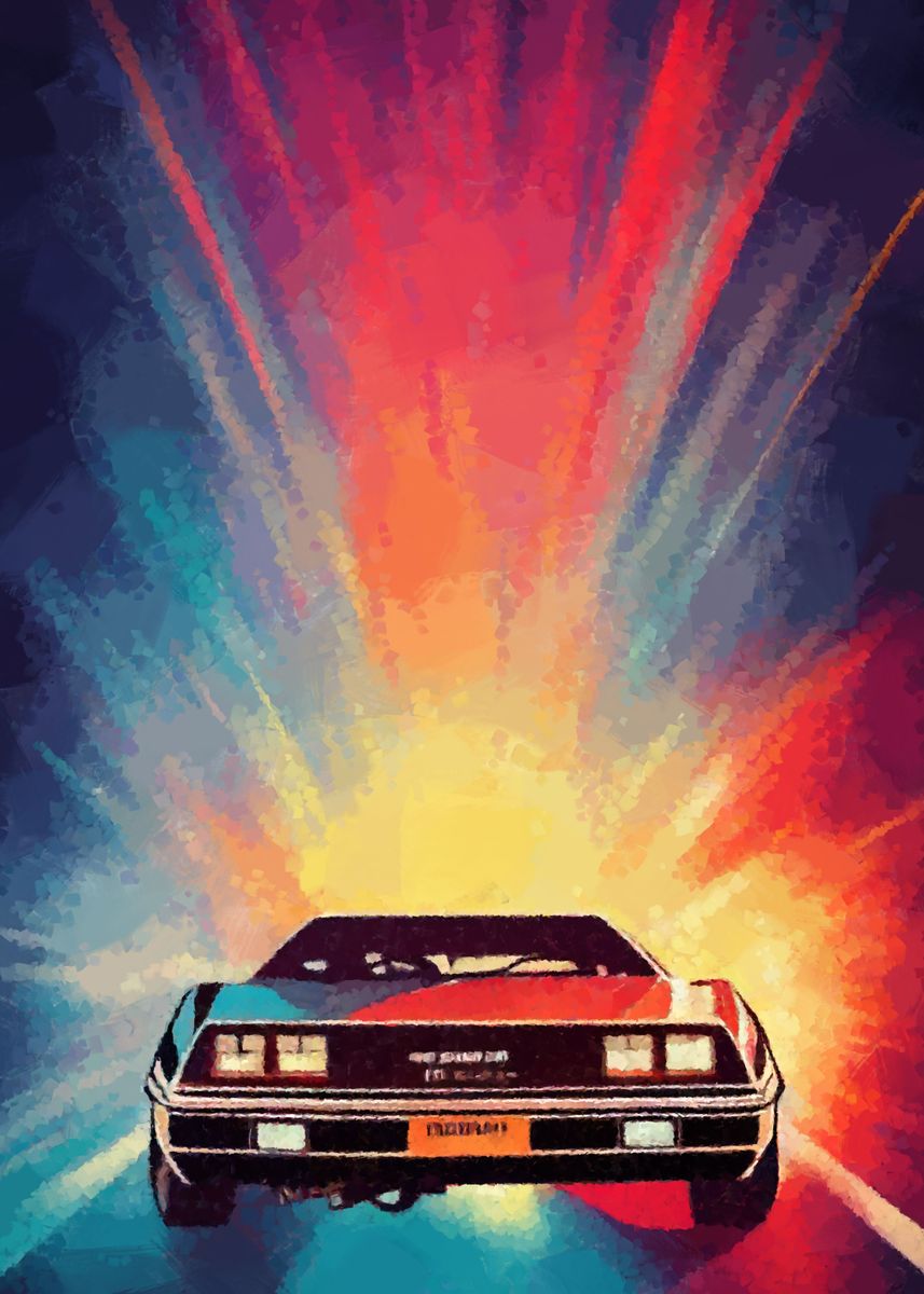 'Retro car' Poster, picture, metal print, paint by Dark Zeka | Displate