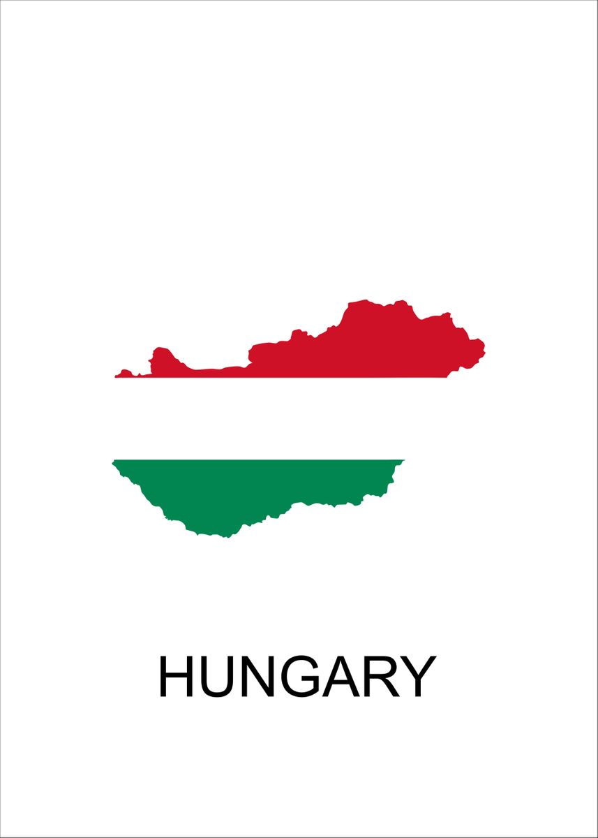 'Hungary City Map' Poster, picture, metal print, paint by Popular ...