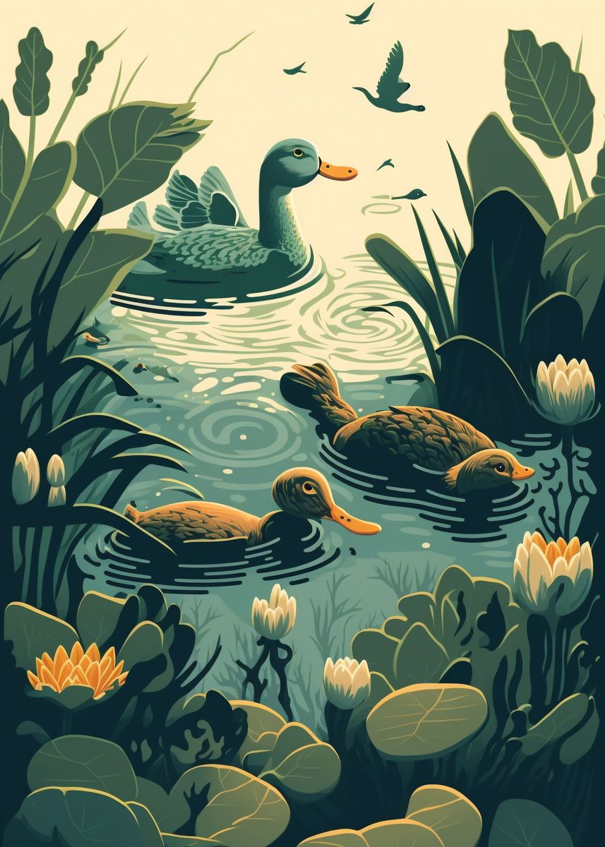 'Floating Family' Poster, picture, metal print, paint by Blackman ...