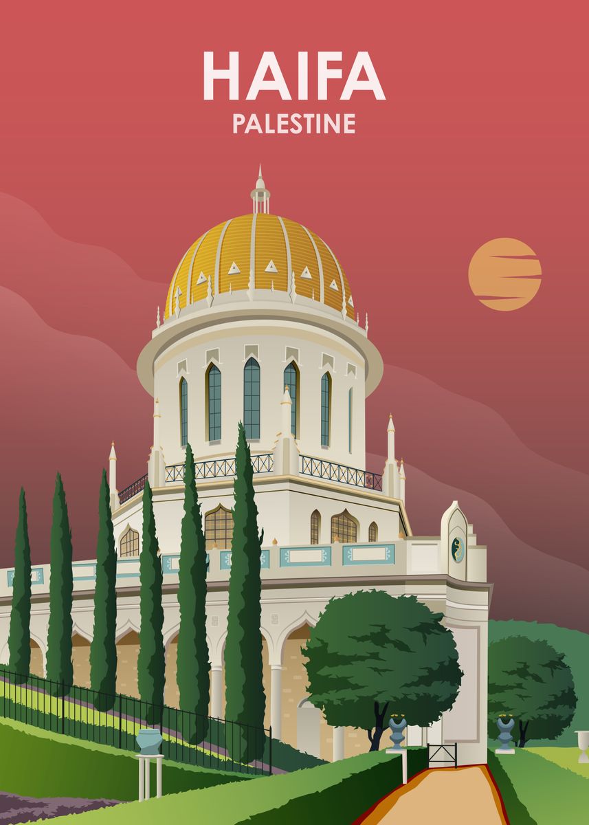 'Haifa Palestine Design Art' Poster, picture, metal print, paint by ...