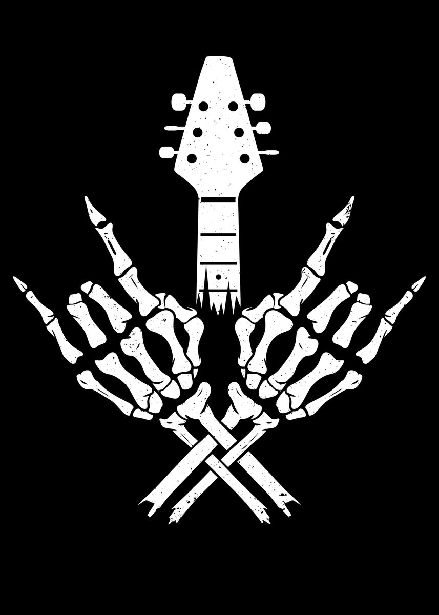 'Heavy metal rock gesture' Poster by Chris Feil | Displate