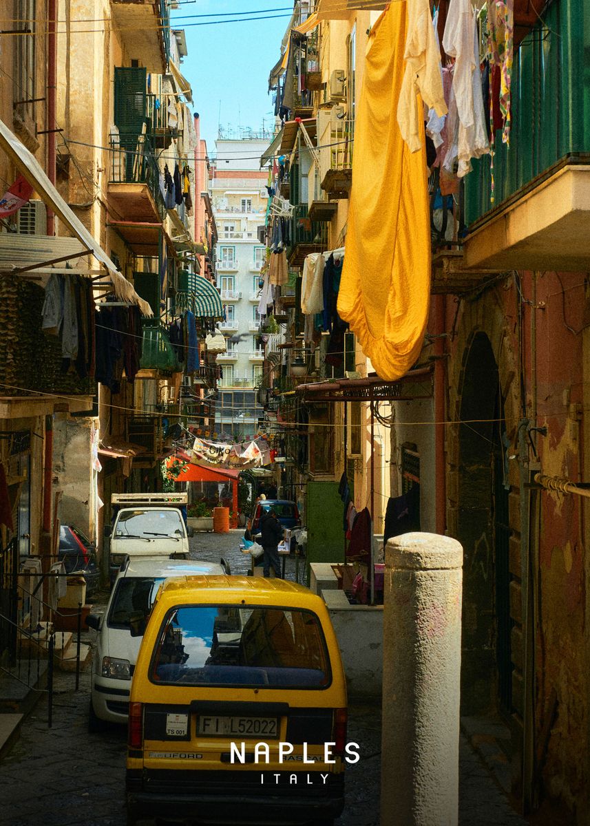 'Naples ' Poster, picture, metal print, paint by Famous City | Displate