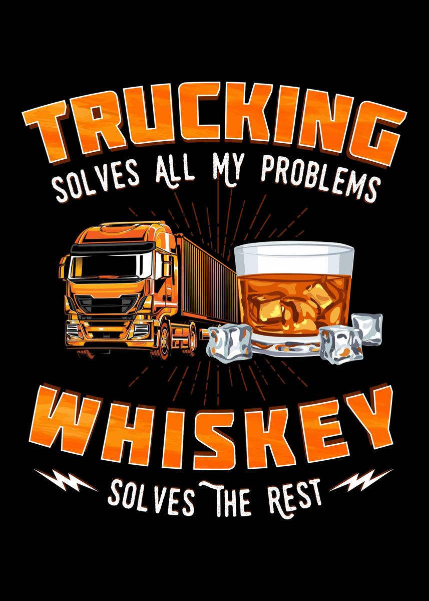 'Truck Driver' Poster, picture, metal print, paint by CrazySquirrel ...