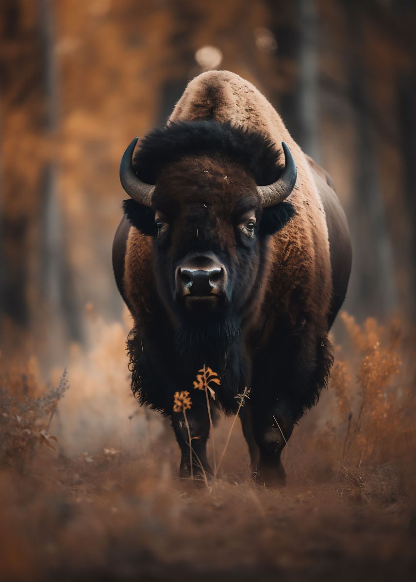'Regal Bison' Poster, picture, metal print, paint by Zooscape Wildlife ...