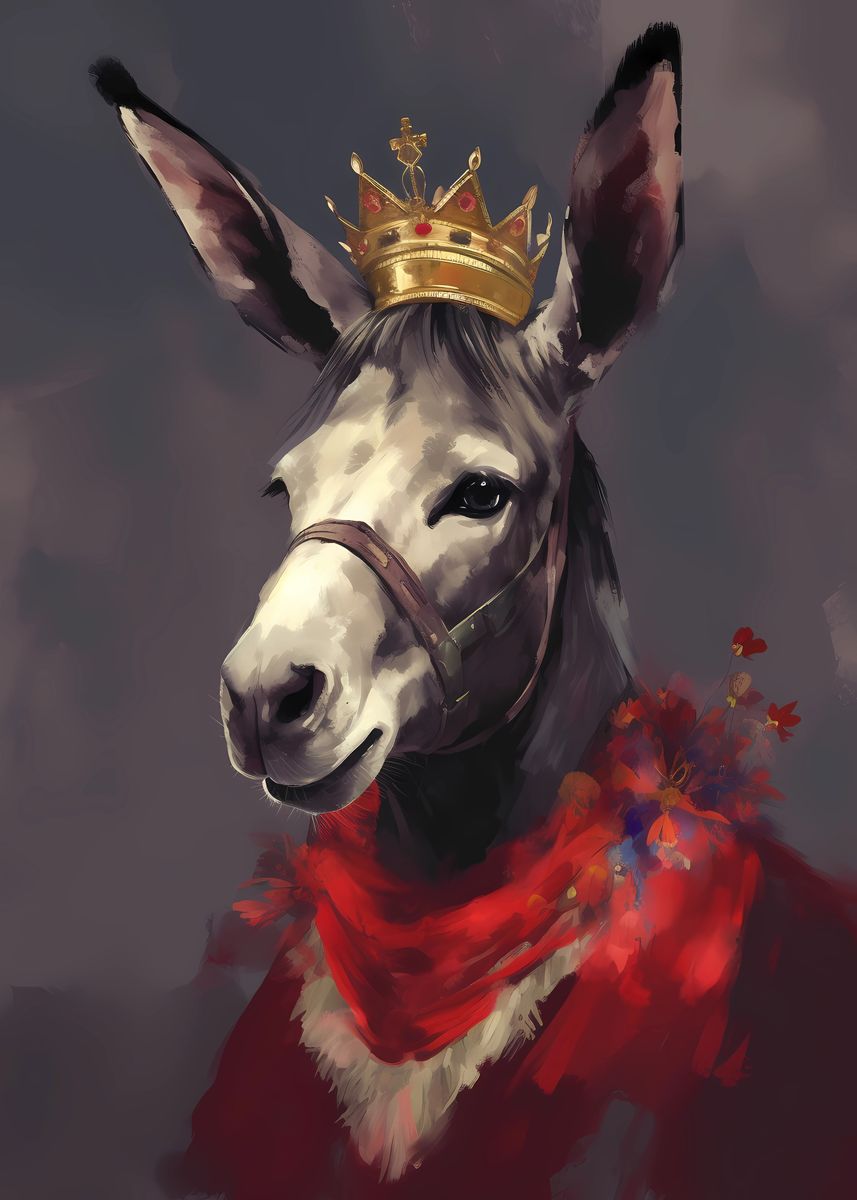 'Donkey Fairy tale world' Poster, picture, metal print, paint by ...