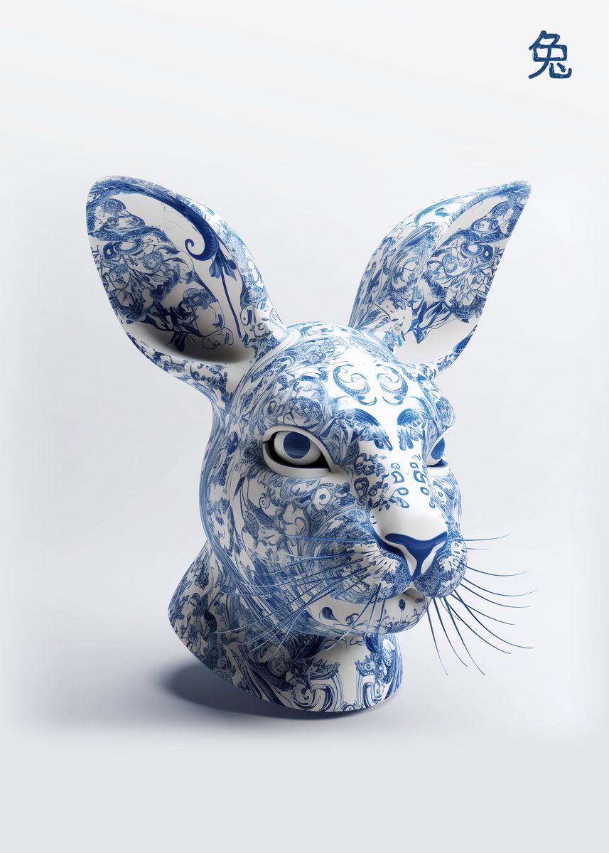 'Chinese zodiac sign Rabbit' Poster, picture, metal print, paint by ...