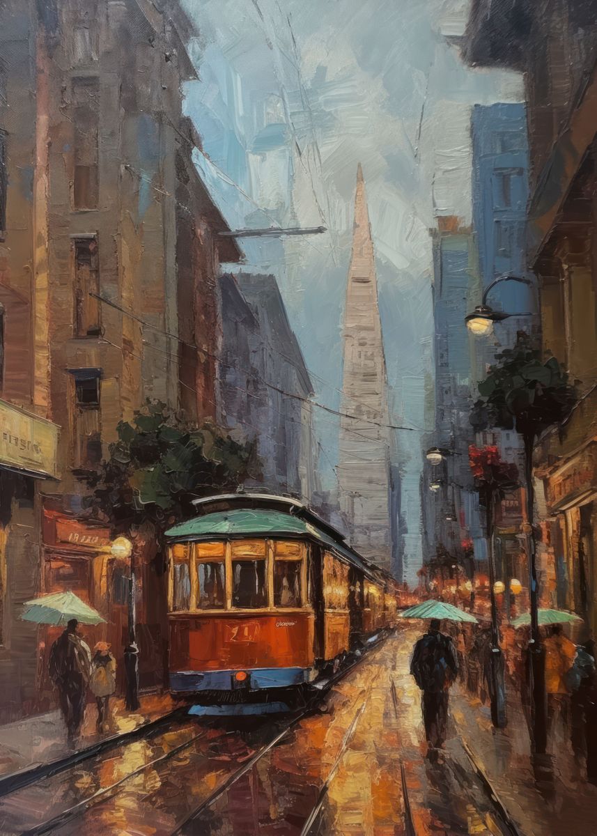 'San Francisco Oil Painting' Poster, picture, metal print, paint by ...