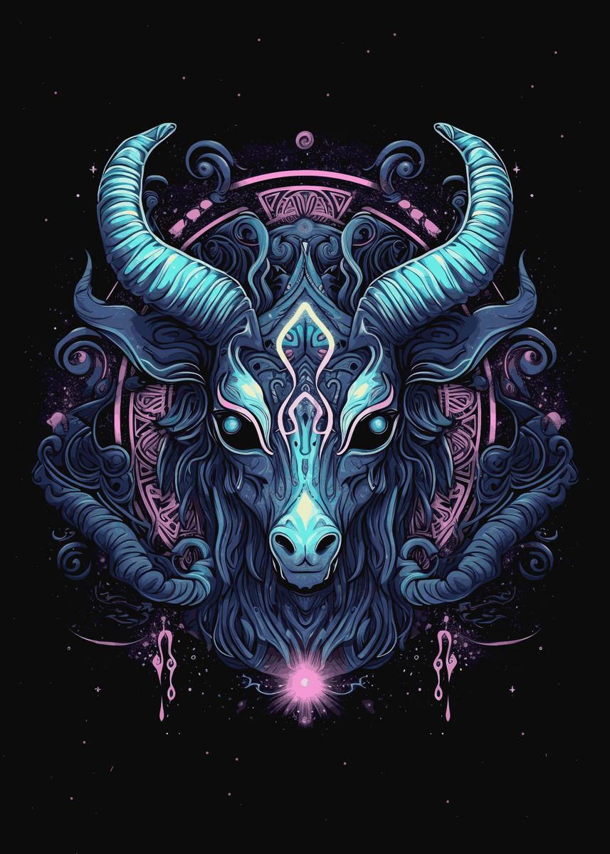 'Mystic Pastel Goth Demon' Poster, picture, metal print, paint by ...