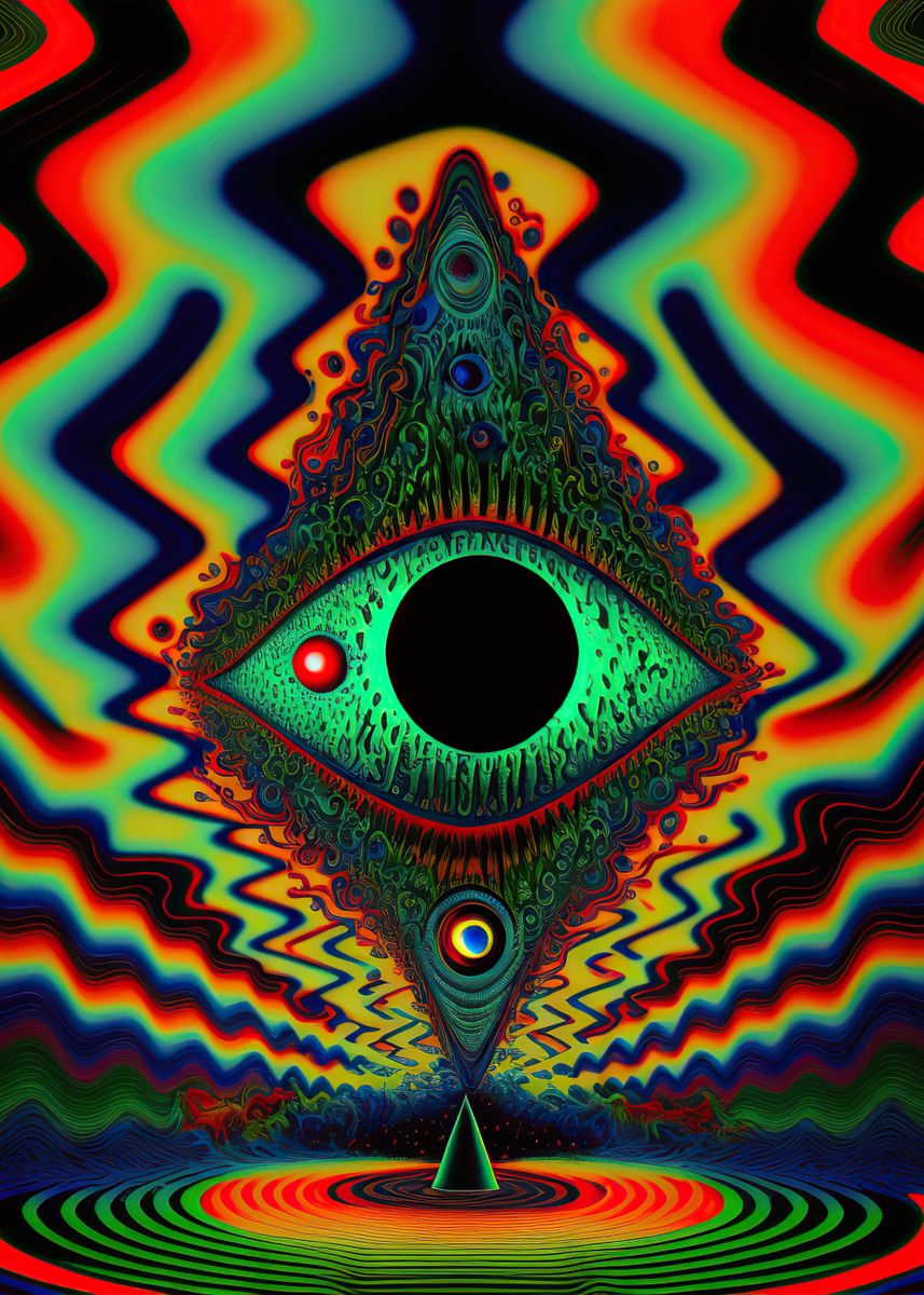 'Psychedelic ' Poster, picture, metal print, paint by Siobhan Lamb ...