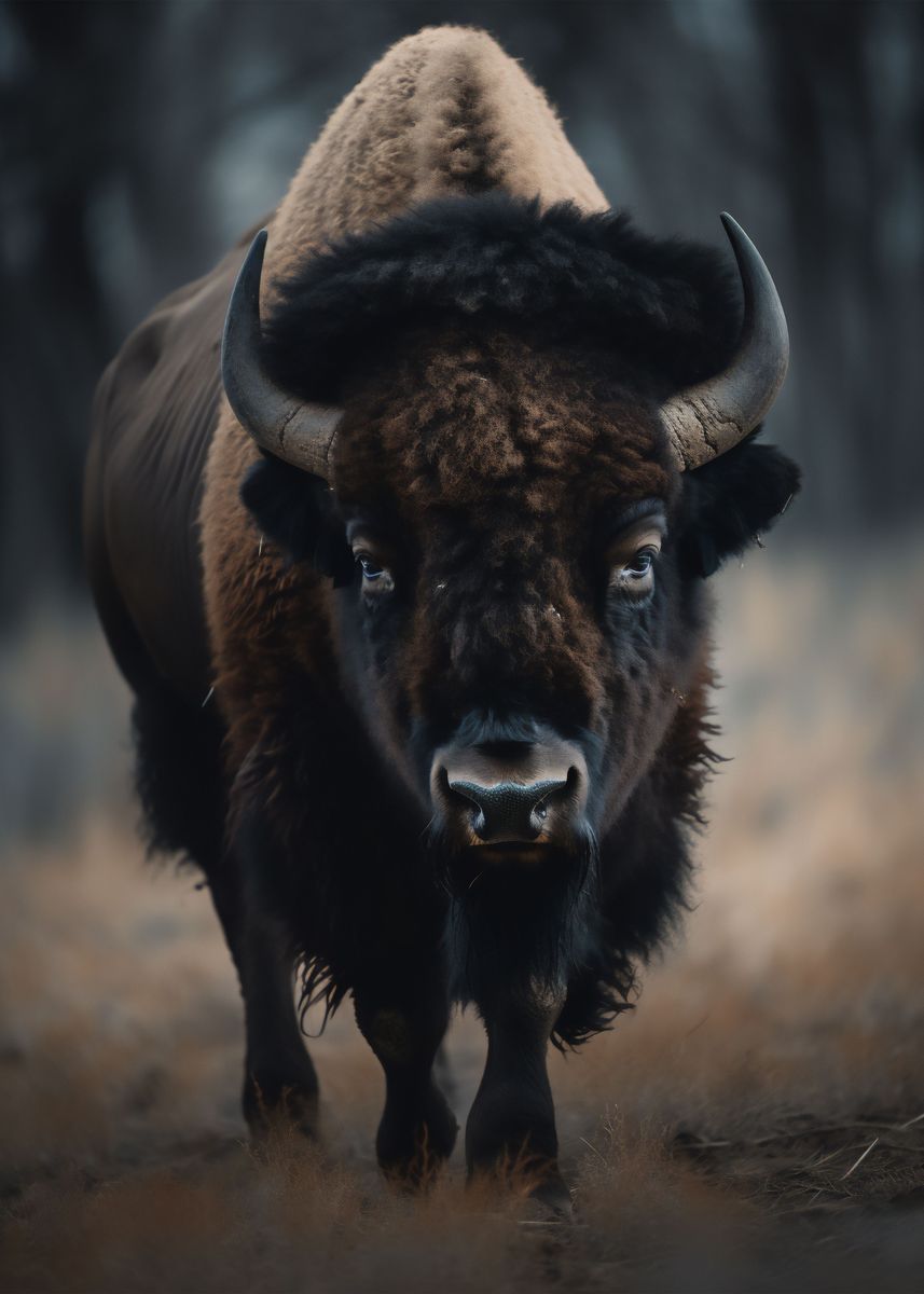 'Gorgeous Bison' Poster by Zooscape Wildlife | Displate