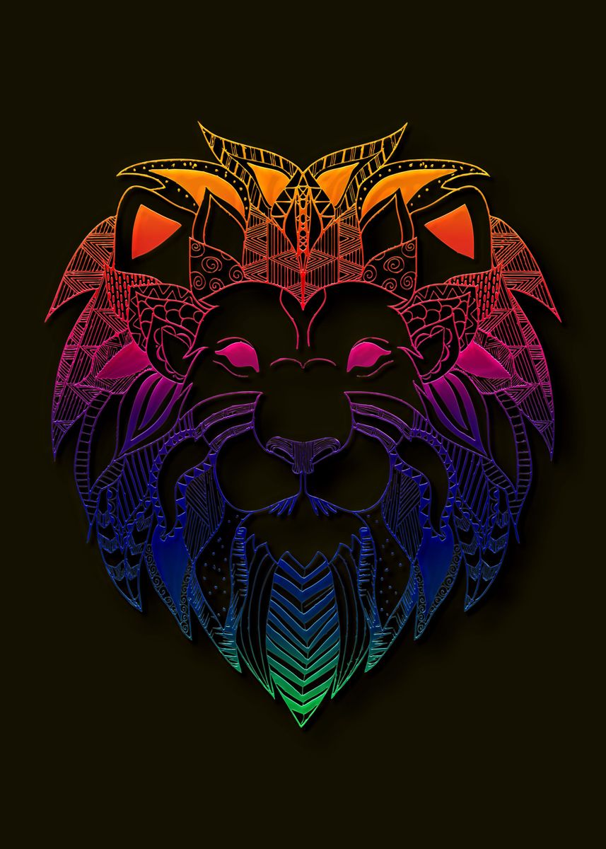 'Tiger face' Poster, picture, metal print, paint by Nick Cournoyer ...