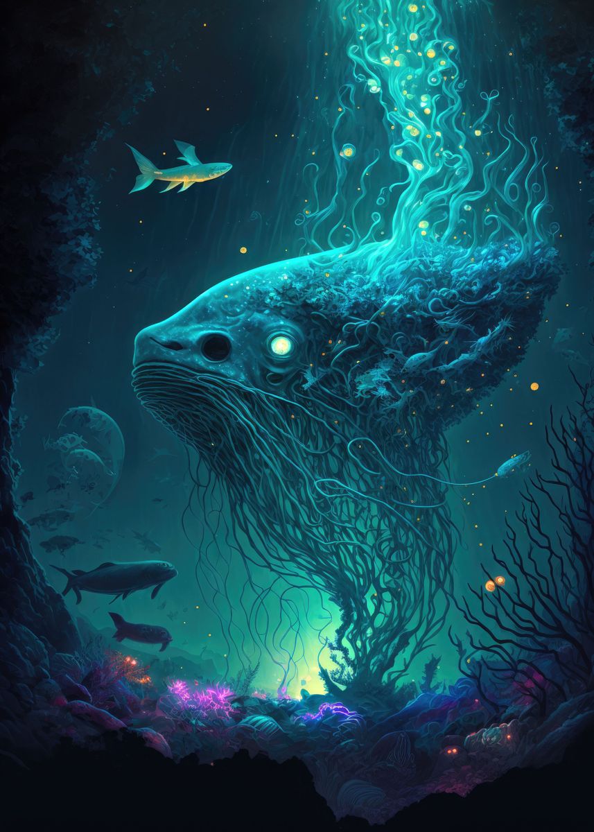 'Mystical Worlds Ocean' Poster, picture, metal print, paint by Creative ...