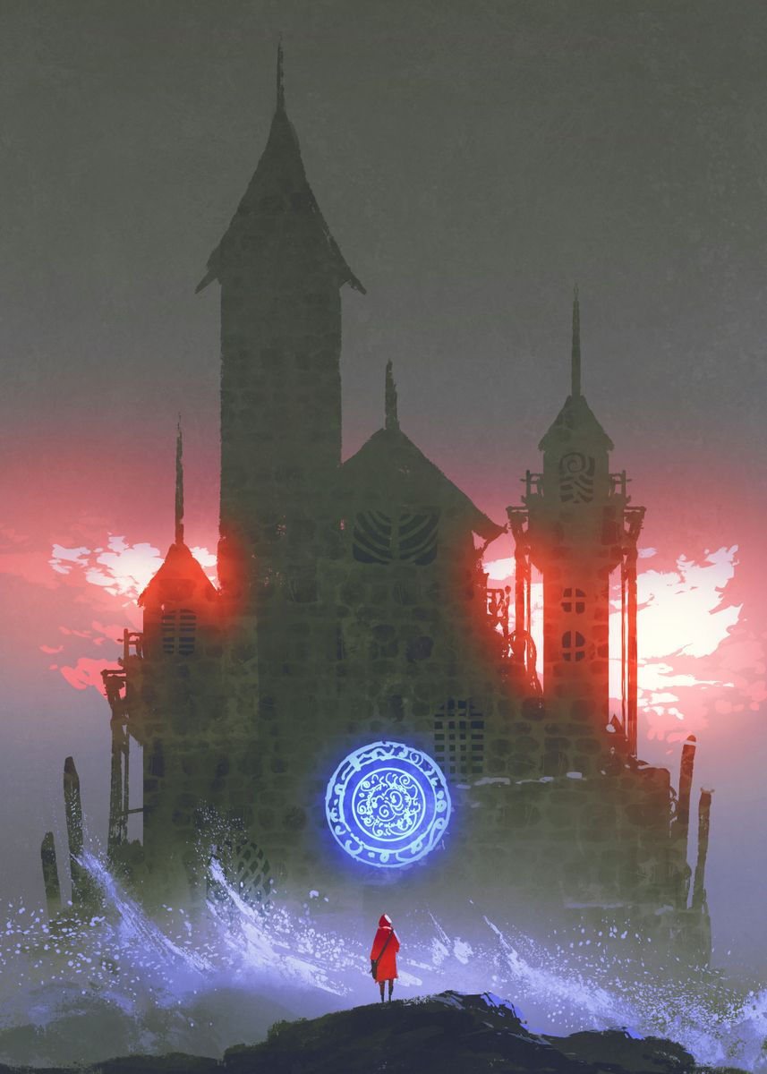 'the magic castle' Poster, picture, metal print, paint by Nabila Art ...