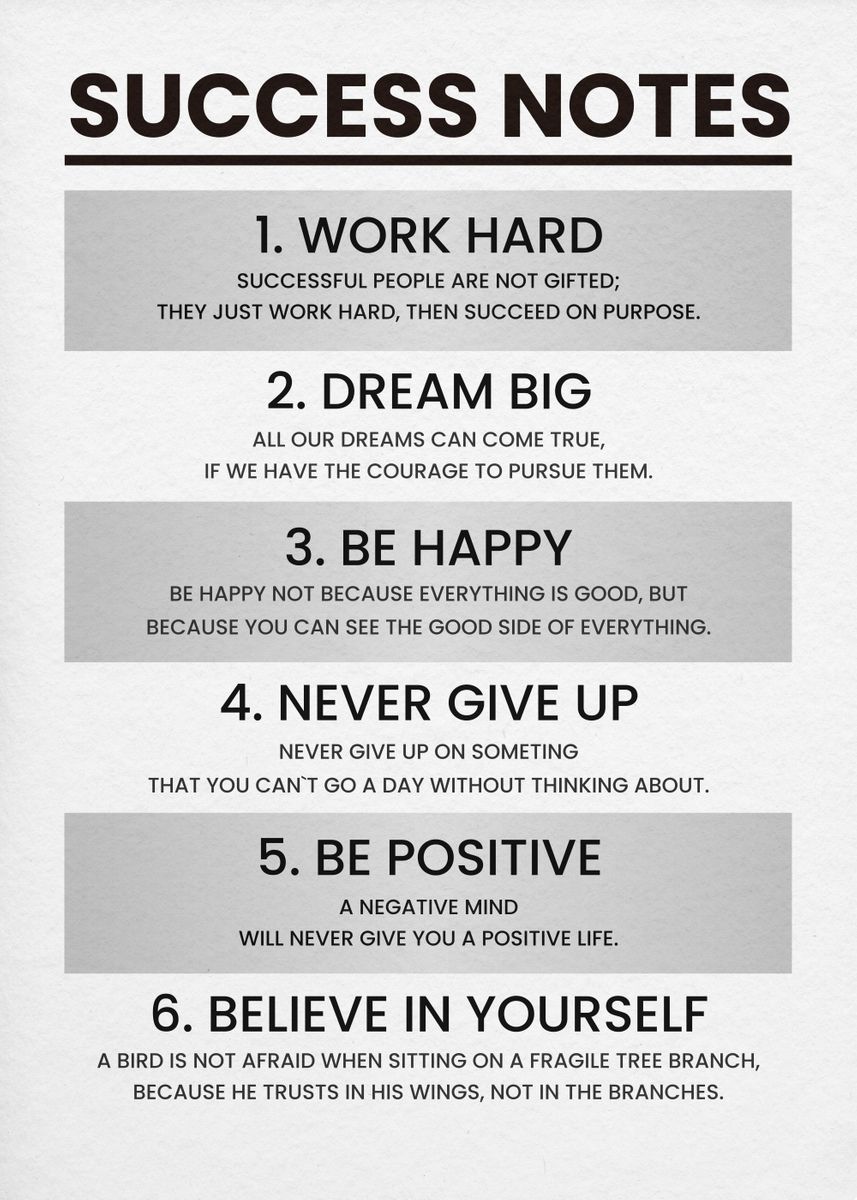 'success notes simple dsn' Poster, picture, metal print, paint by yunur ...