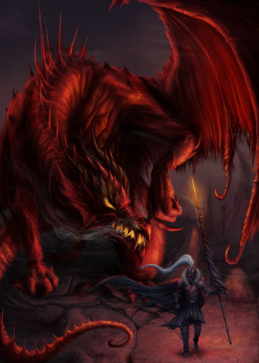'The Dragon Master' Poster, picture, metal print, paint by Rene ...