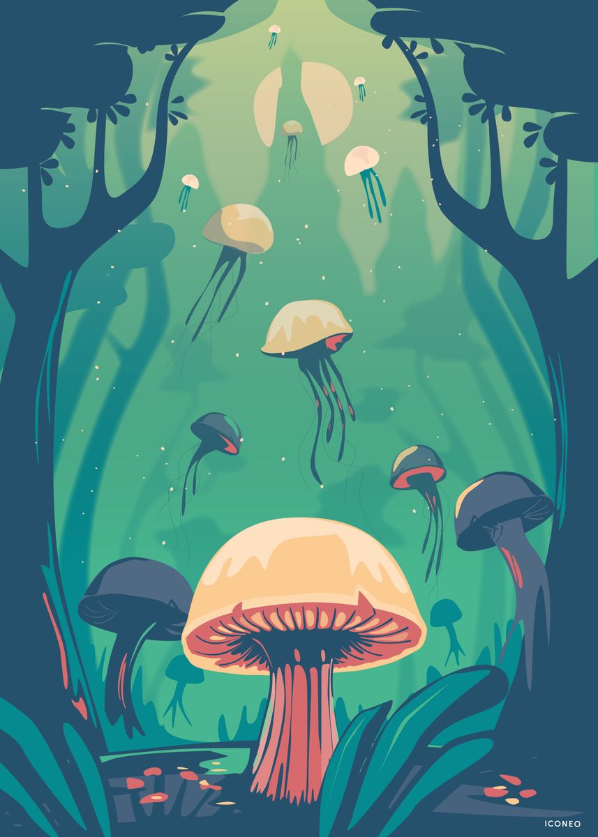 'Transformation' Poster, picture, metal print, paint by ICONEO | Displate