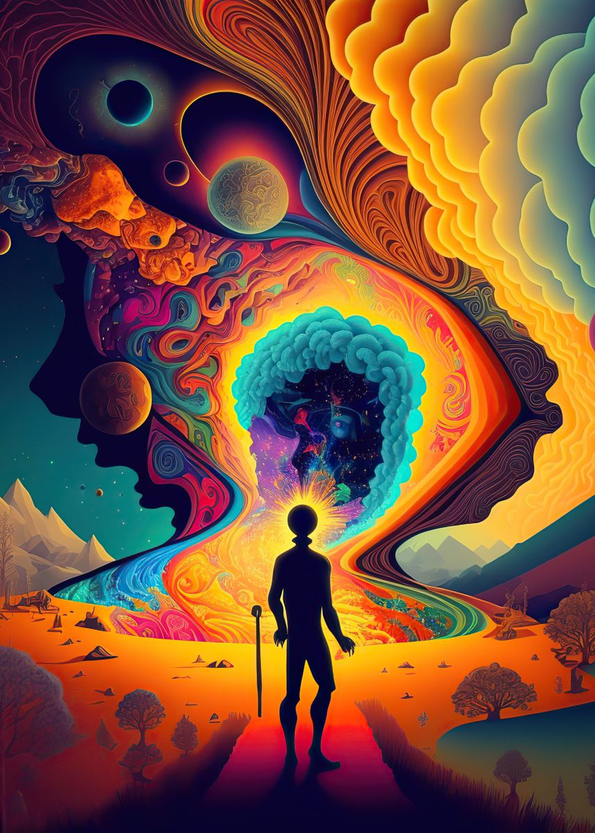 'Psychedelic ' Poster, picture, metal print, paint by Siobhan Lamb ...