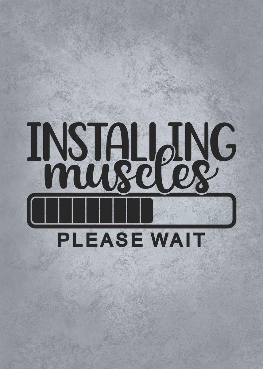 'Installing Muscles' Poster, picture, metal print, paint by GOHAN ...